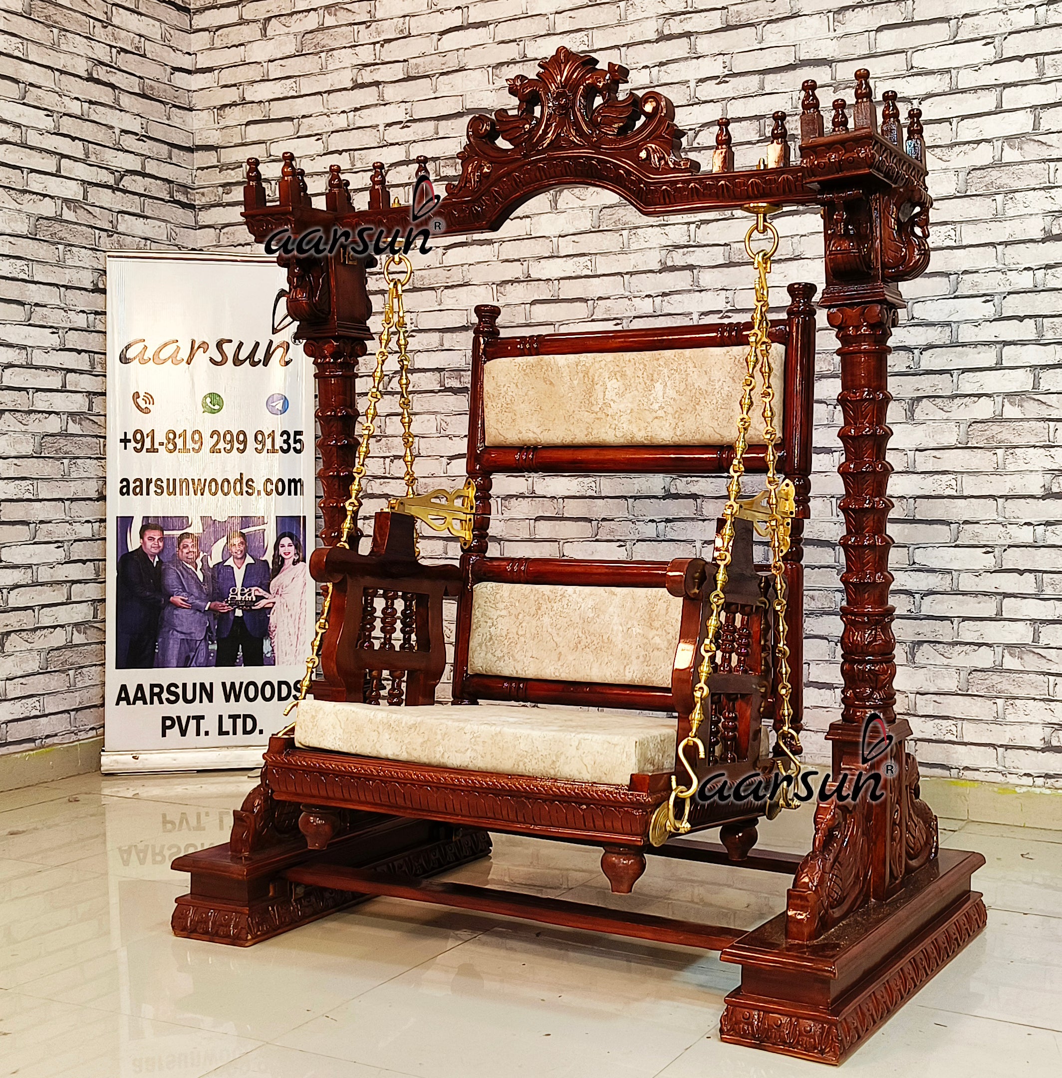 2-in-1 Wooden Cradle & Swing for Janmashtami | Rajghar - Premium Wooden ...
