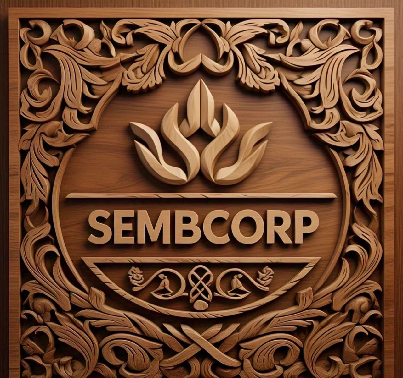 Sembcorp Wooden Logo 2025 | Rajghar - Premium Wooden Furniture