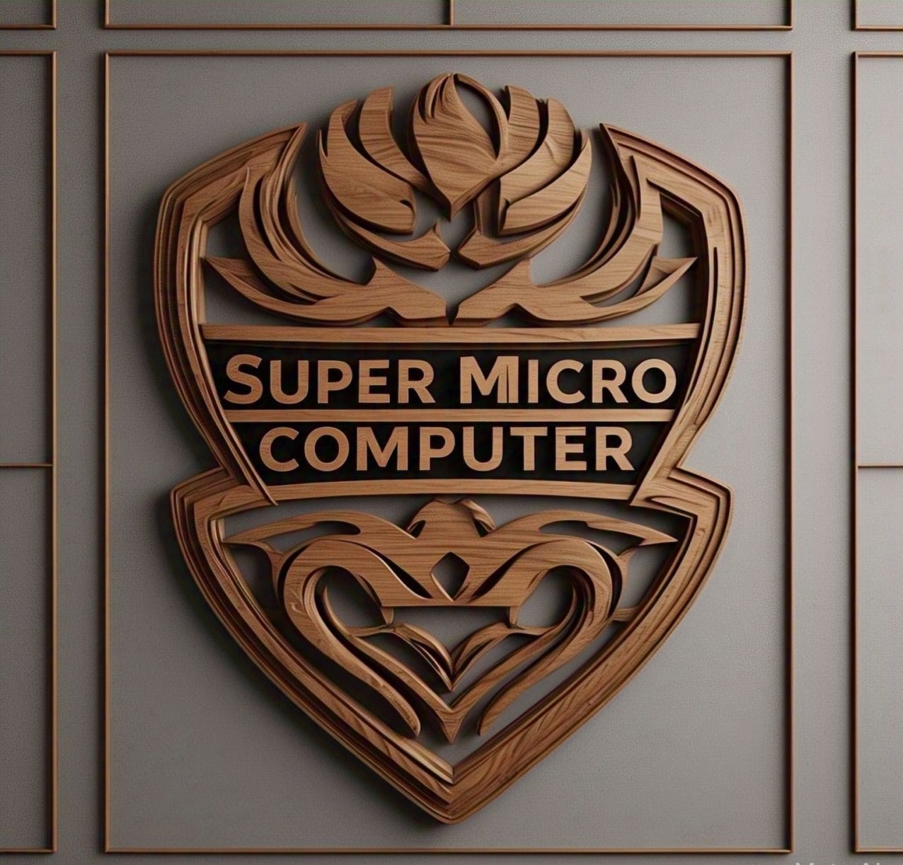 Super Micro Computer 2025 Premium Wooden Logo Concept – Rajghar