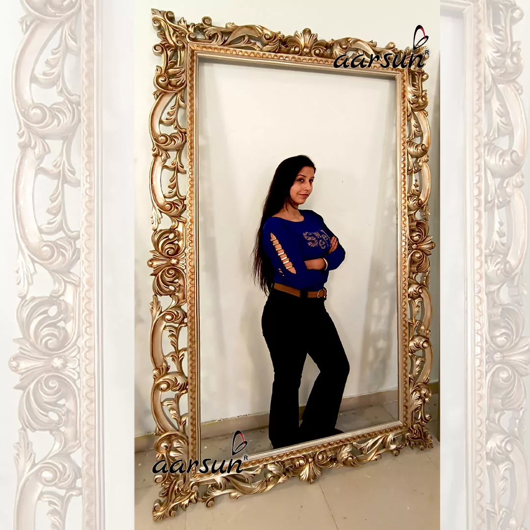 Designer flixtor.com Mirror Frame | Rajghar - Premium Wooden Furniture