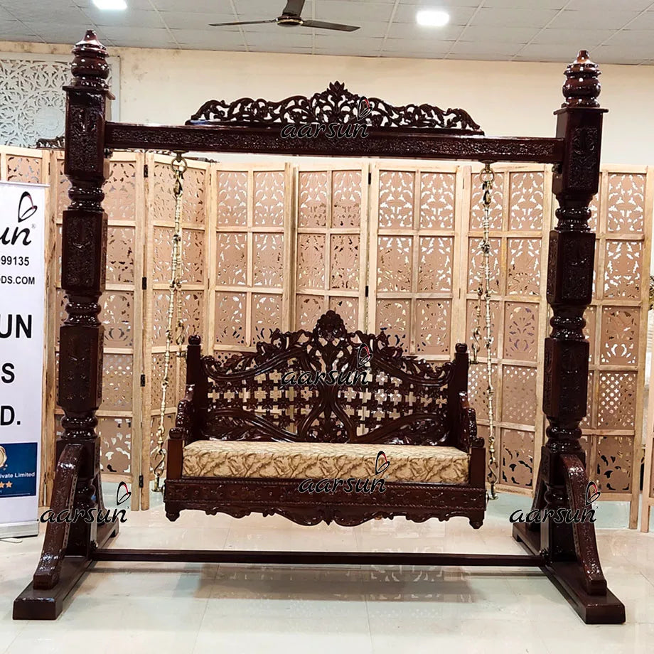 Indoor Jhula Classic Design Teak Wood – Rajghar
