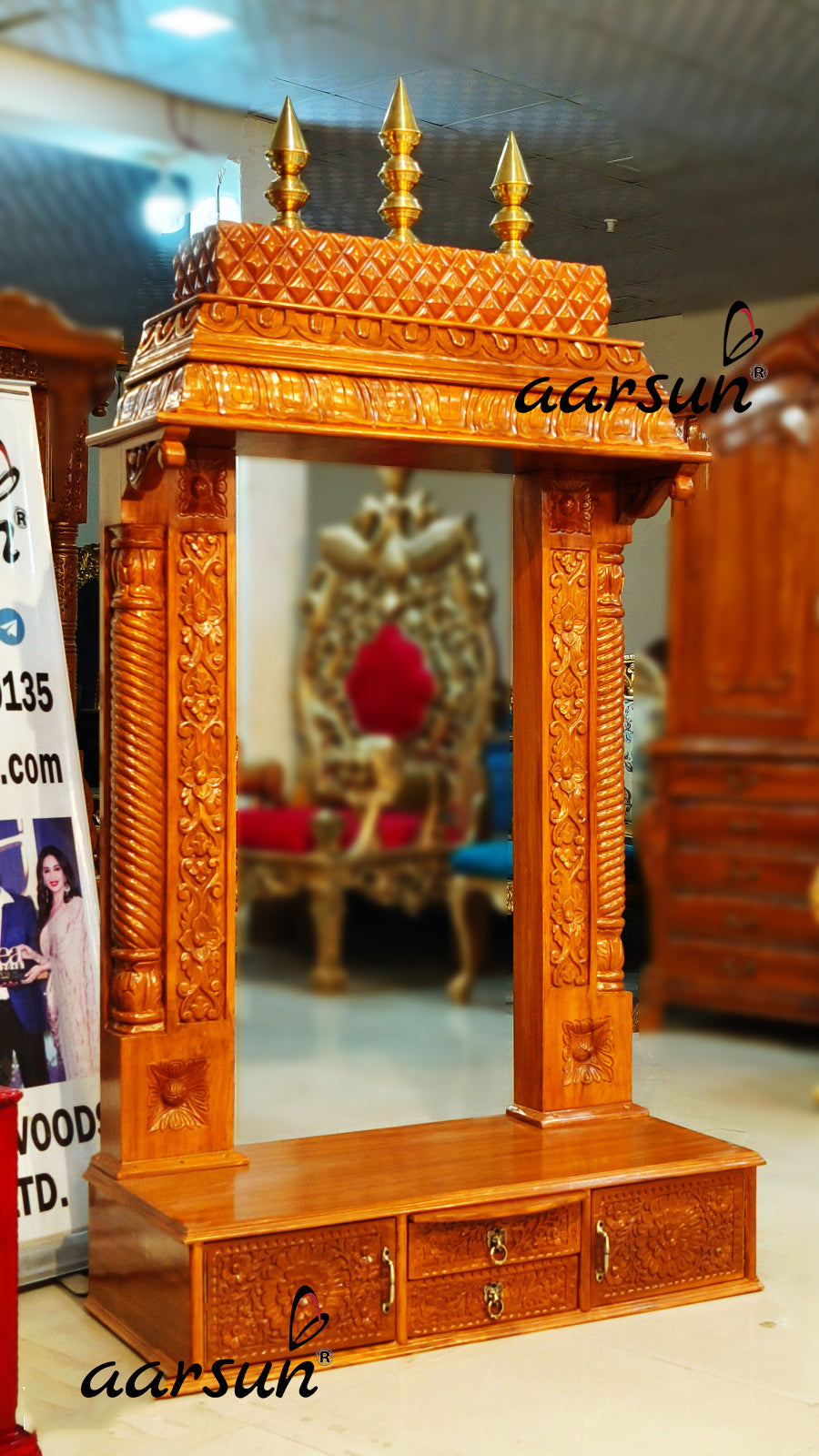 Wooden Temple in Frame Design – Rajghar