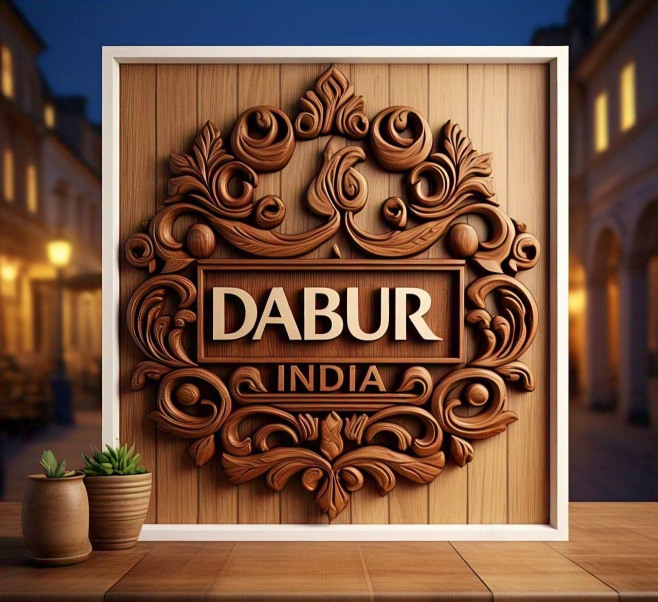 Dabur India Wooden Logo 2025 – Rajghar