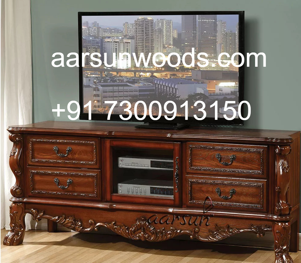 Luxury Designer TV Console with Soft-Close Drawers 2025 | Rajghar ...