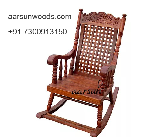 Stylish Leaf Pattern Rocking Chair Sit Back in Style 2025 – Rajghar